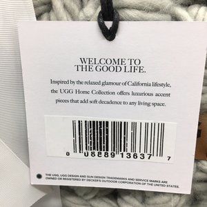 UGG | Bedding | Ugg Averil Thick Chunky Knit Seal Gray Throw Blanket ...